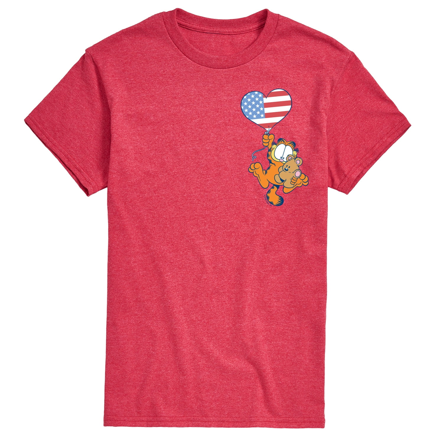 Garfield - Garfield Flag - Men's Short Sleeve Graphic T-Shirt - Walmart.com