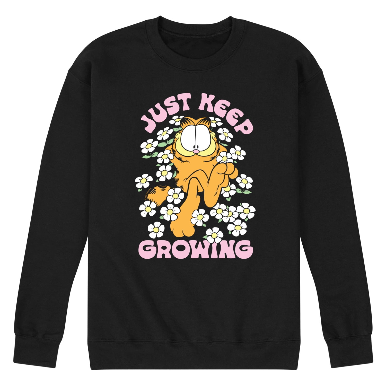 Garfield - Garfield Flowers Keep Growing - Men's Crew Fleece - Walmart.com