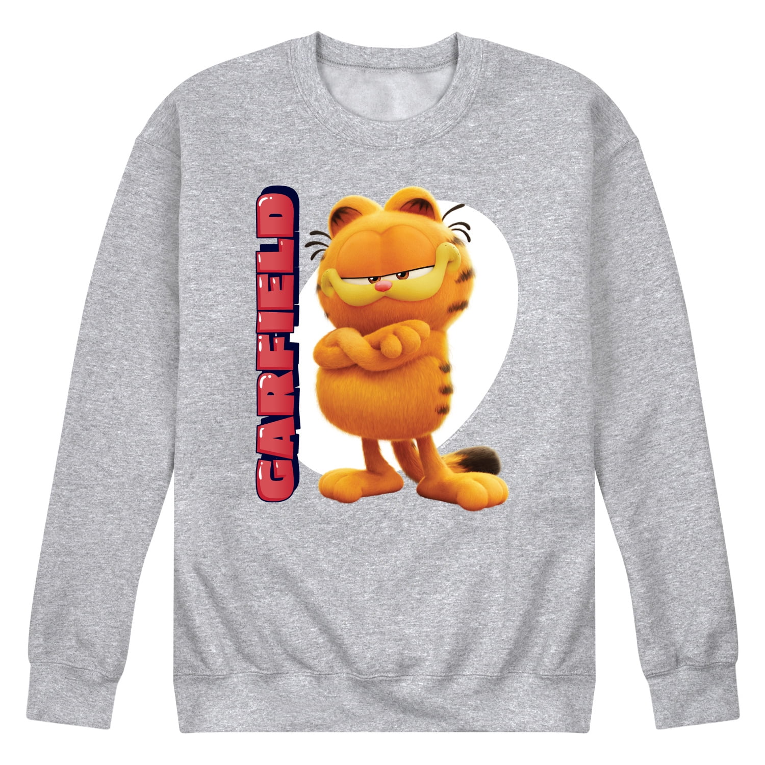 Garfield - Garfield Movie Vertical - Adult Crew Fleece - Walmart.com