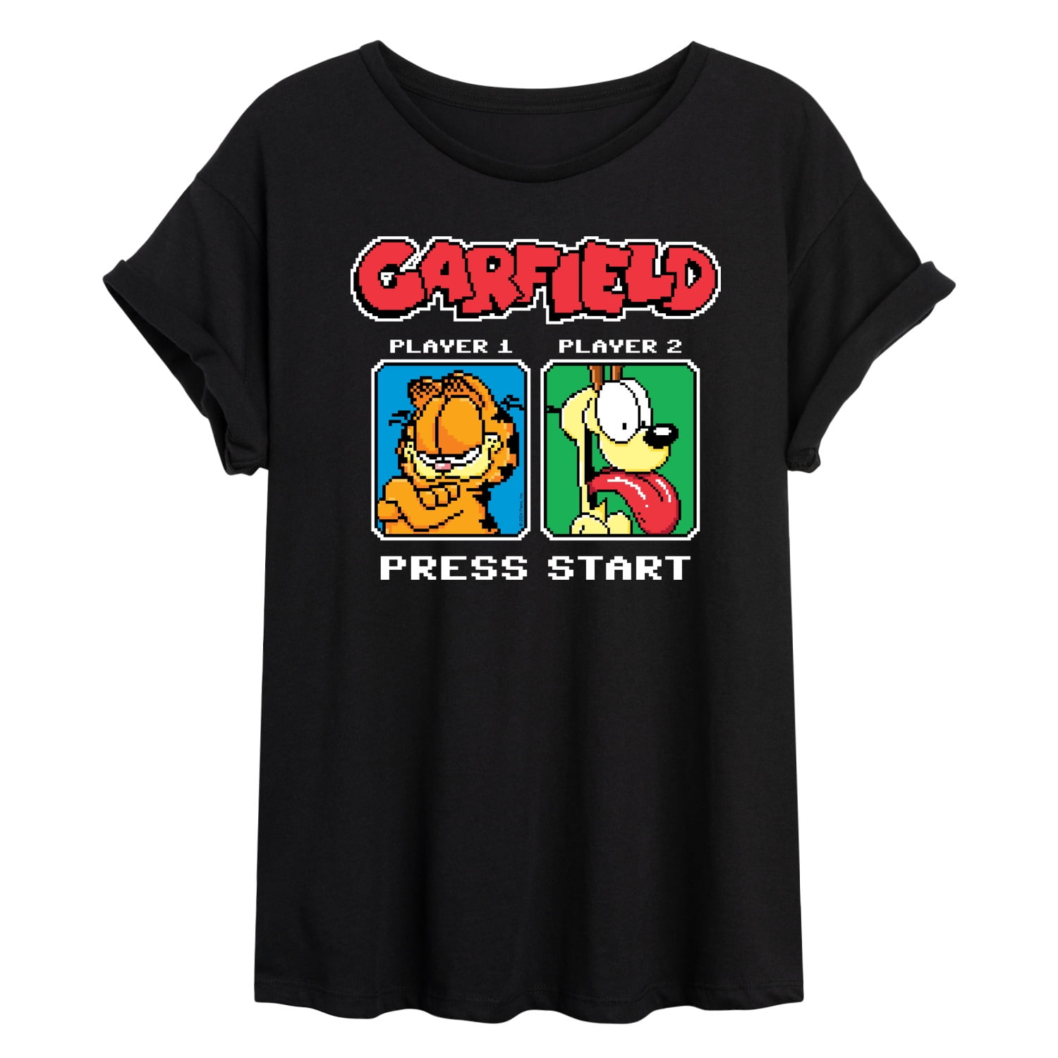 Garfield - Garfield Odie Game On - Juniors Ideal Flowy Muscle T-Shirt ...