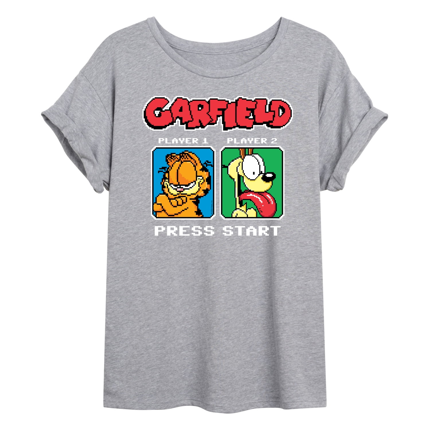 Garfield - Garfield Odie Game On - Juniors Ideal Flowy Muscle T-Shirt ...
