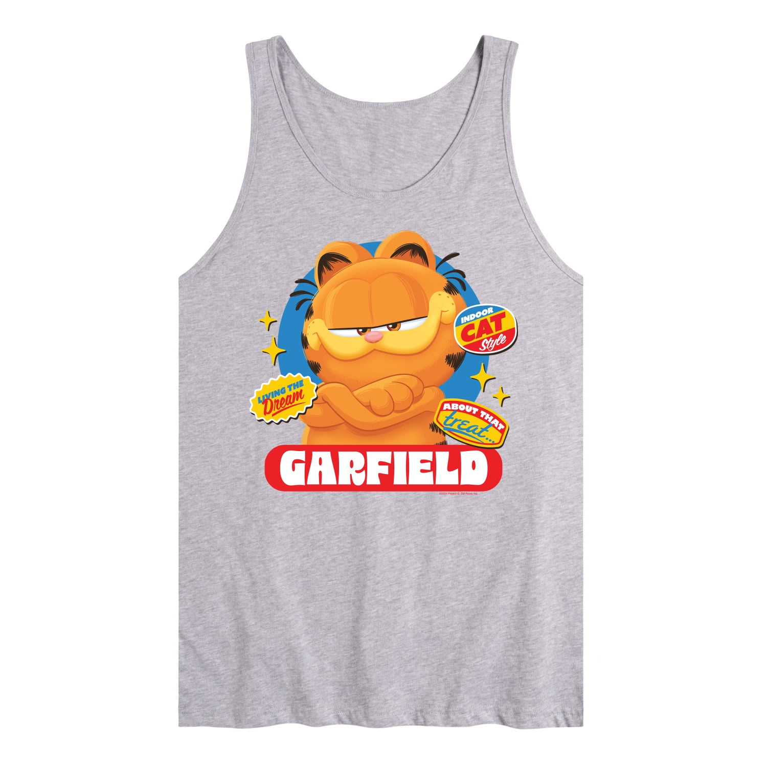 Garfield - Garfield Stickers - Adult Jersey Tank - Walmart.com