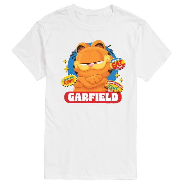 Garfield - Garfield Stickers - Adult Short Sleeve Tee - Walmart.com