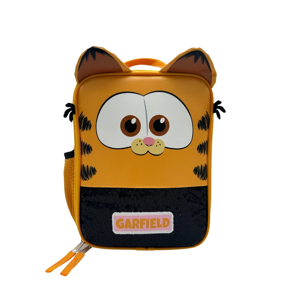 Garfield Grub Kids Insulated Reusable Lunch Bag with Mesh Water Bottle ...