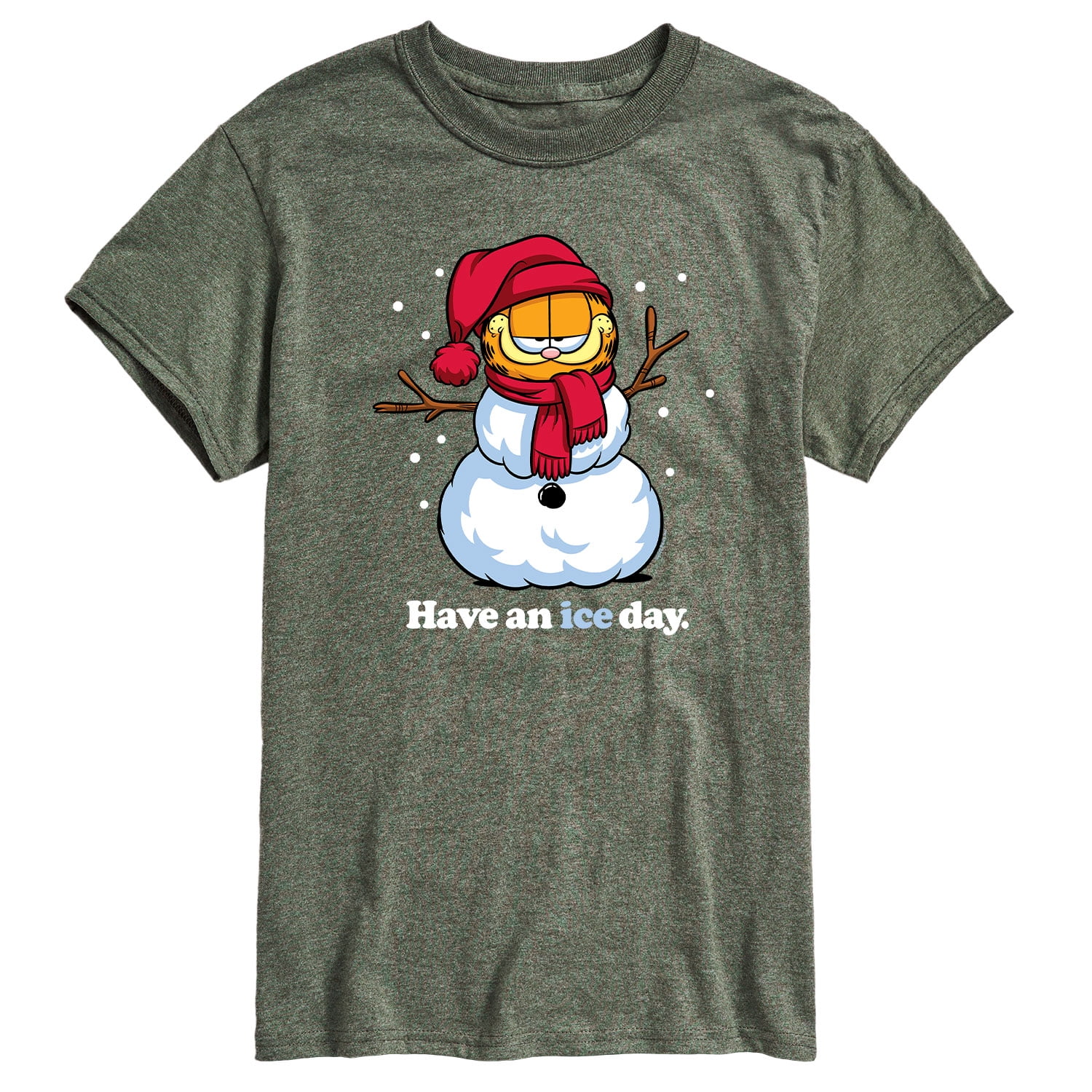 Garfield - Have An Ice Day Christmas - Men's Short Sleeve Graphic T ...