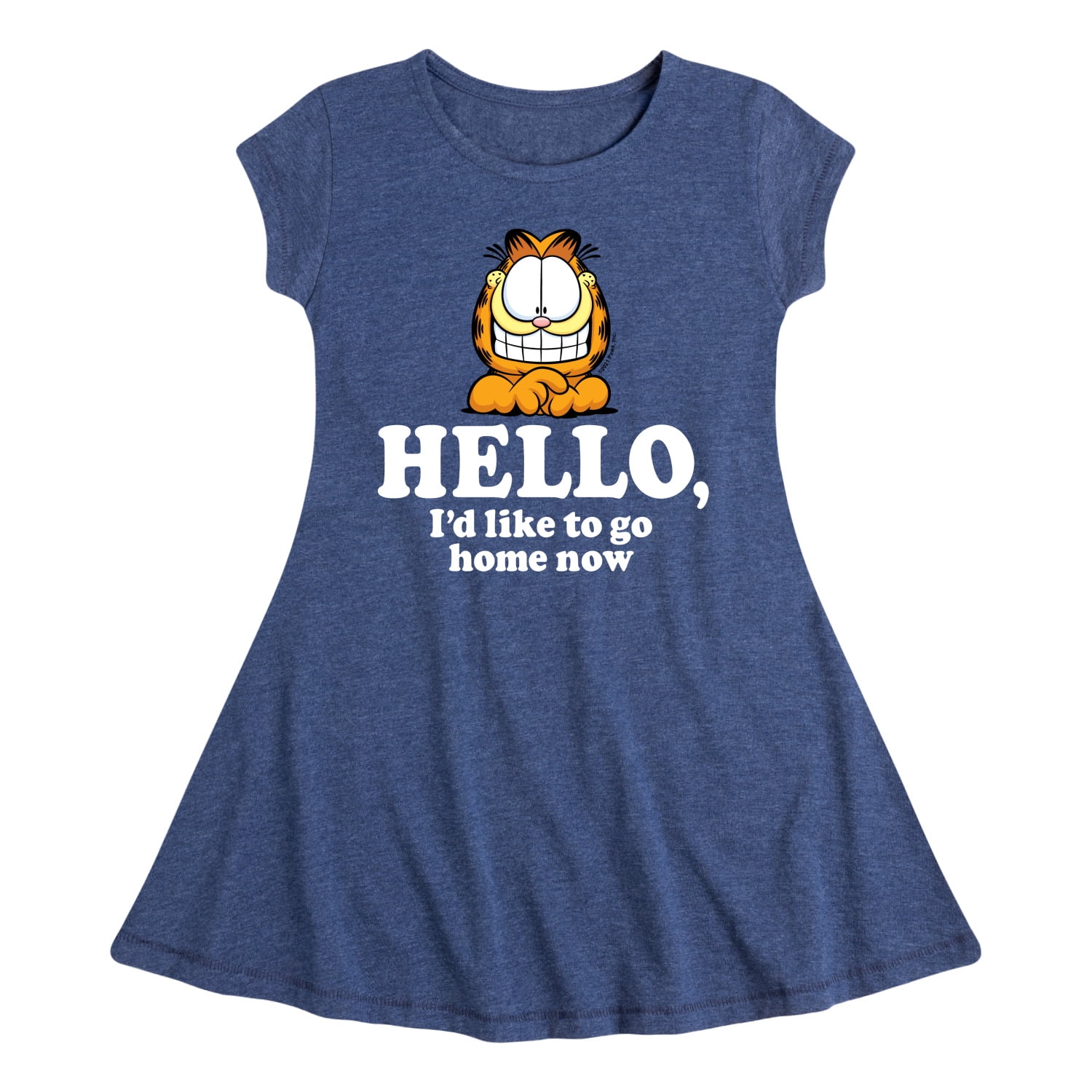 Garfield - Hello Go Home Now - Toddler And Youth Girls Fit And Flare ...