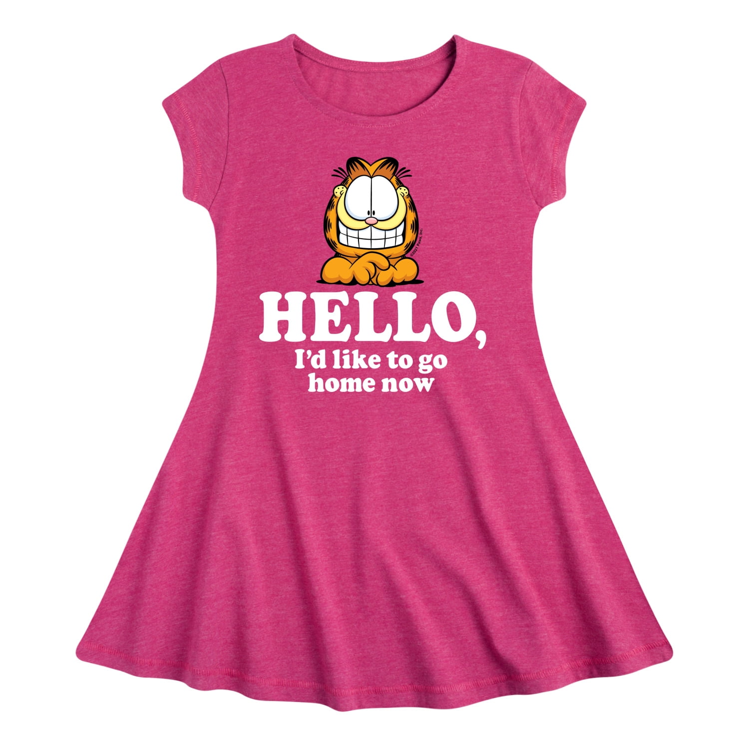 Garfield - Hello Go Home Now - Toddler And Youth Girls Fit And Flare ...