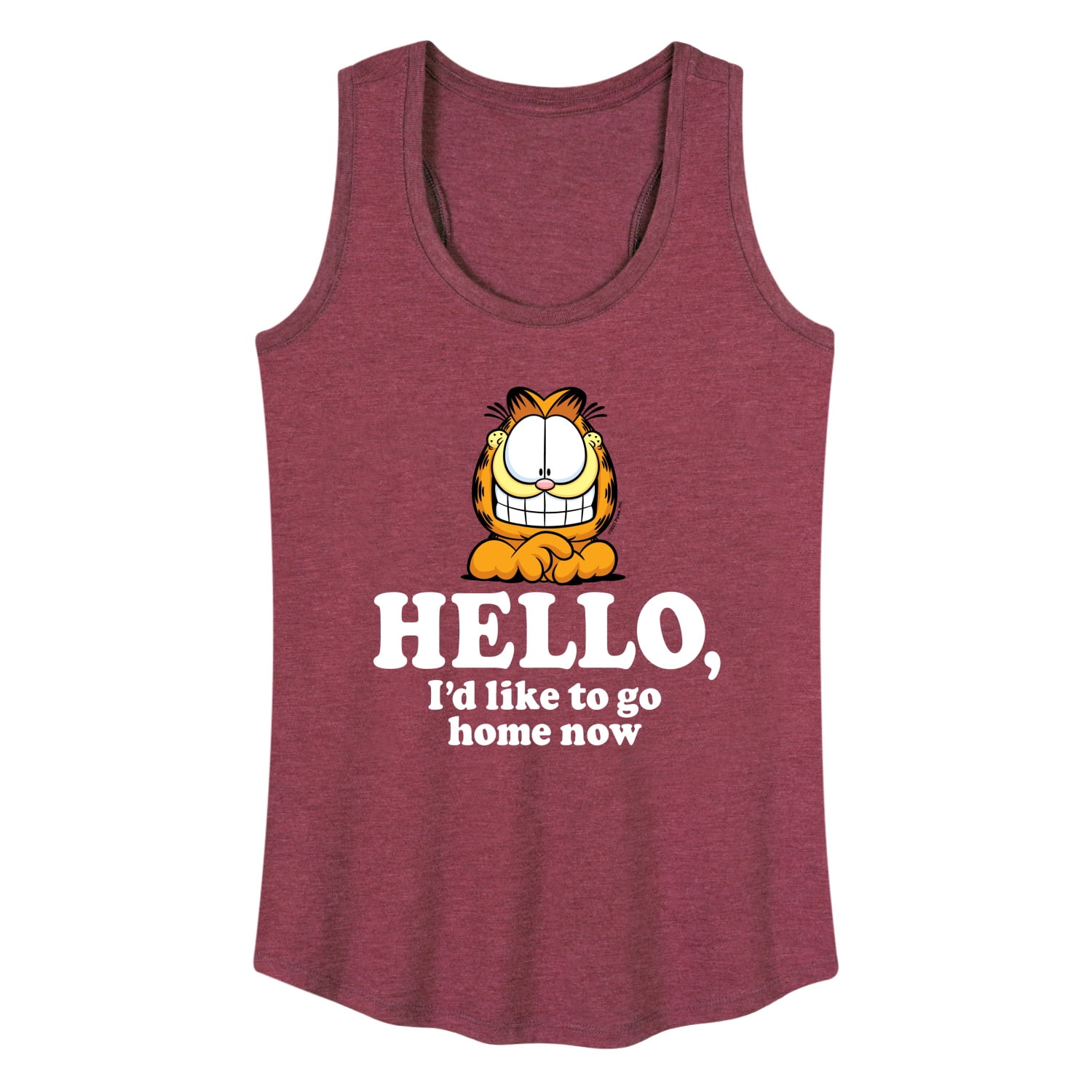 Garfield - Hello Go Home Now - Women's Racerback Tank Top - Walmart ...