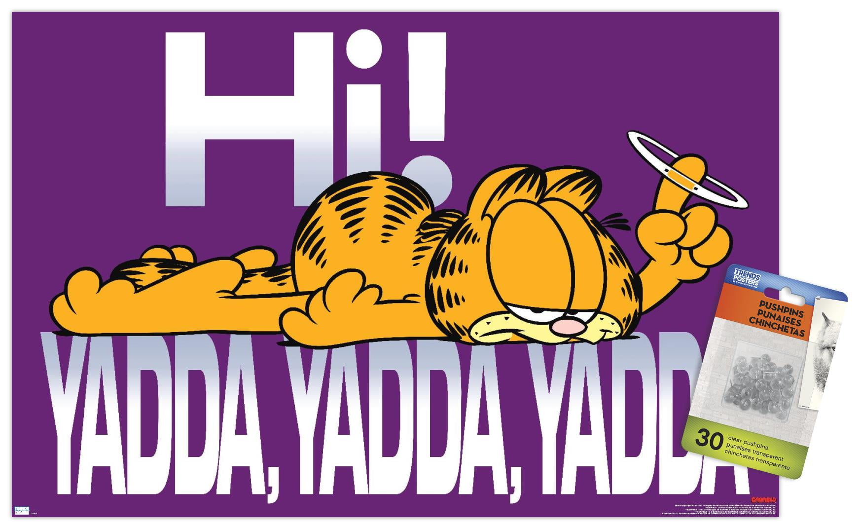 Garfield - Hi Wall Poster with Push Pins, 14.725" x 22.375" - Walmart.com