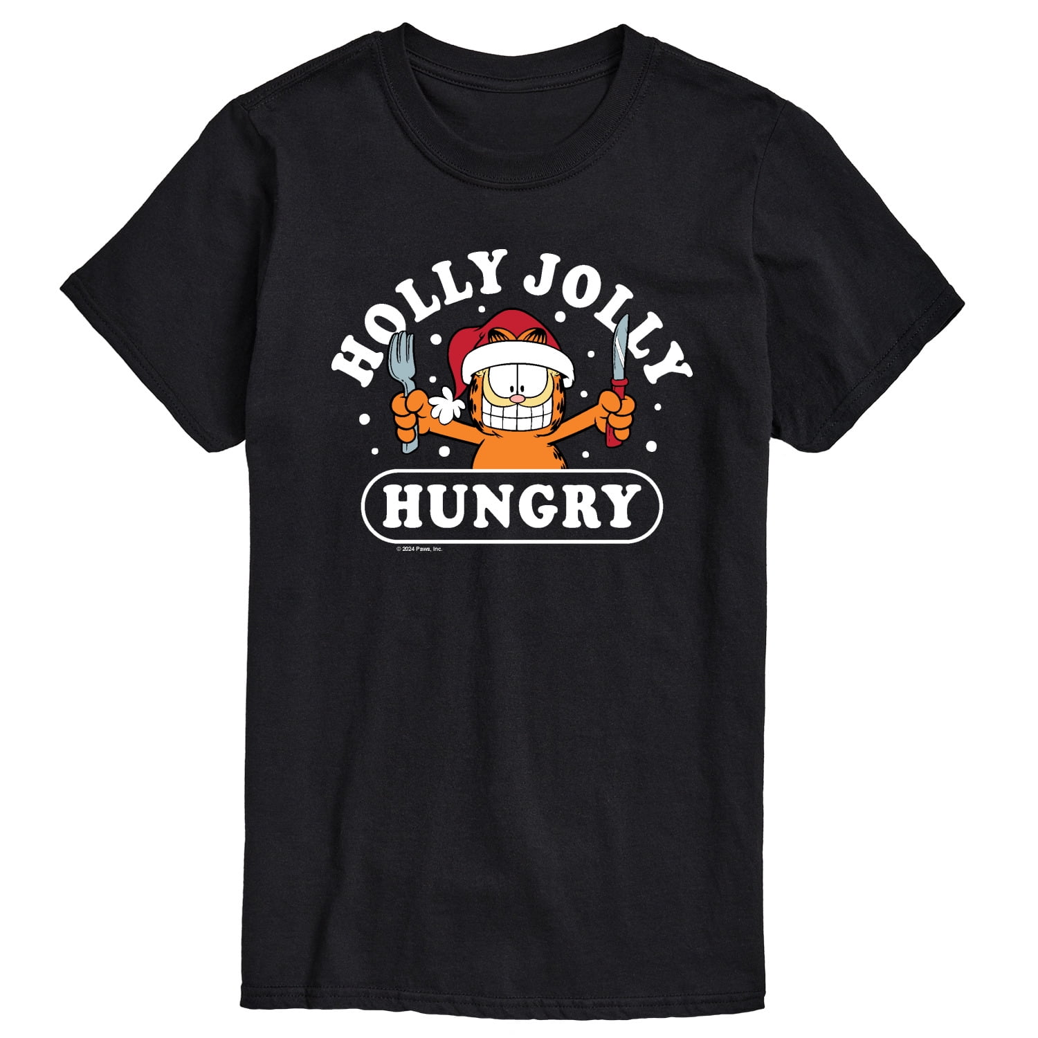 Garfield - Holly Jolly Hungry - Men's Short Sleeve Graphic T-Shirt ...