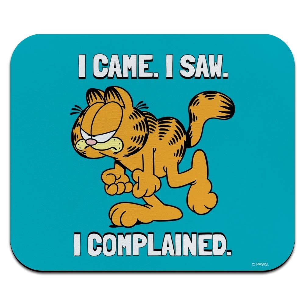 Garfield I Came. I Saw. I Complained. Low Profile Thin Mouse Pad ...