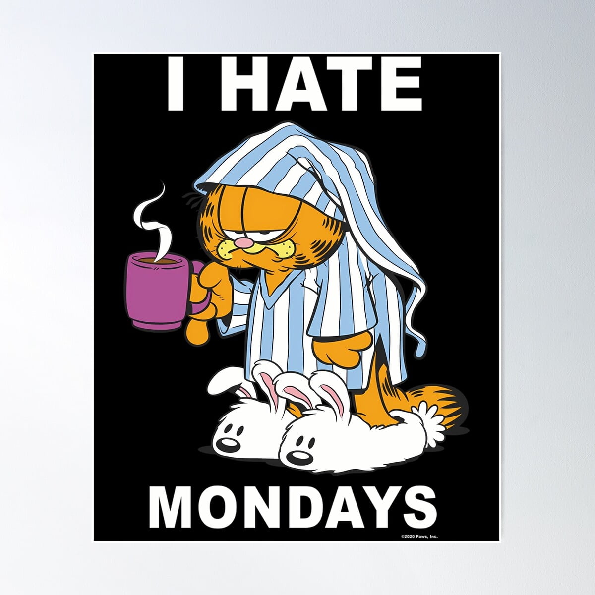 Garfield I Hate Mondays Coffee Garfield Poster Wall Art, Modern Wall ...
