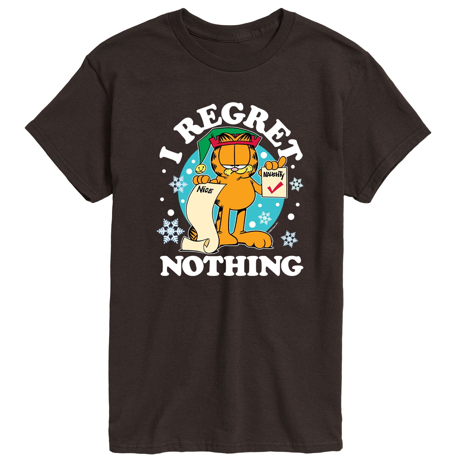 Garfield - I Regret Nothing Naughty List Christmas - Men's Short Sleeve ...