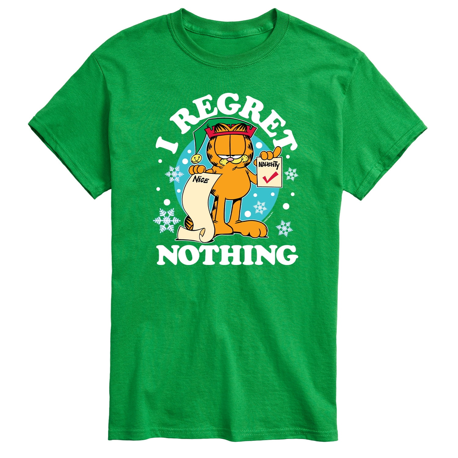 Garfield - I Regret Nothing Naughty List Christmas - Men's Short Sleeve ...