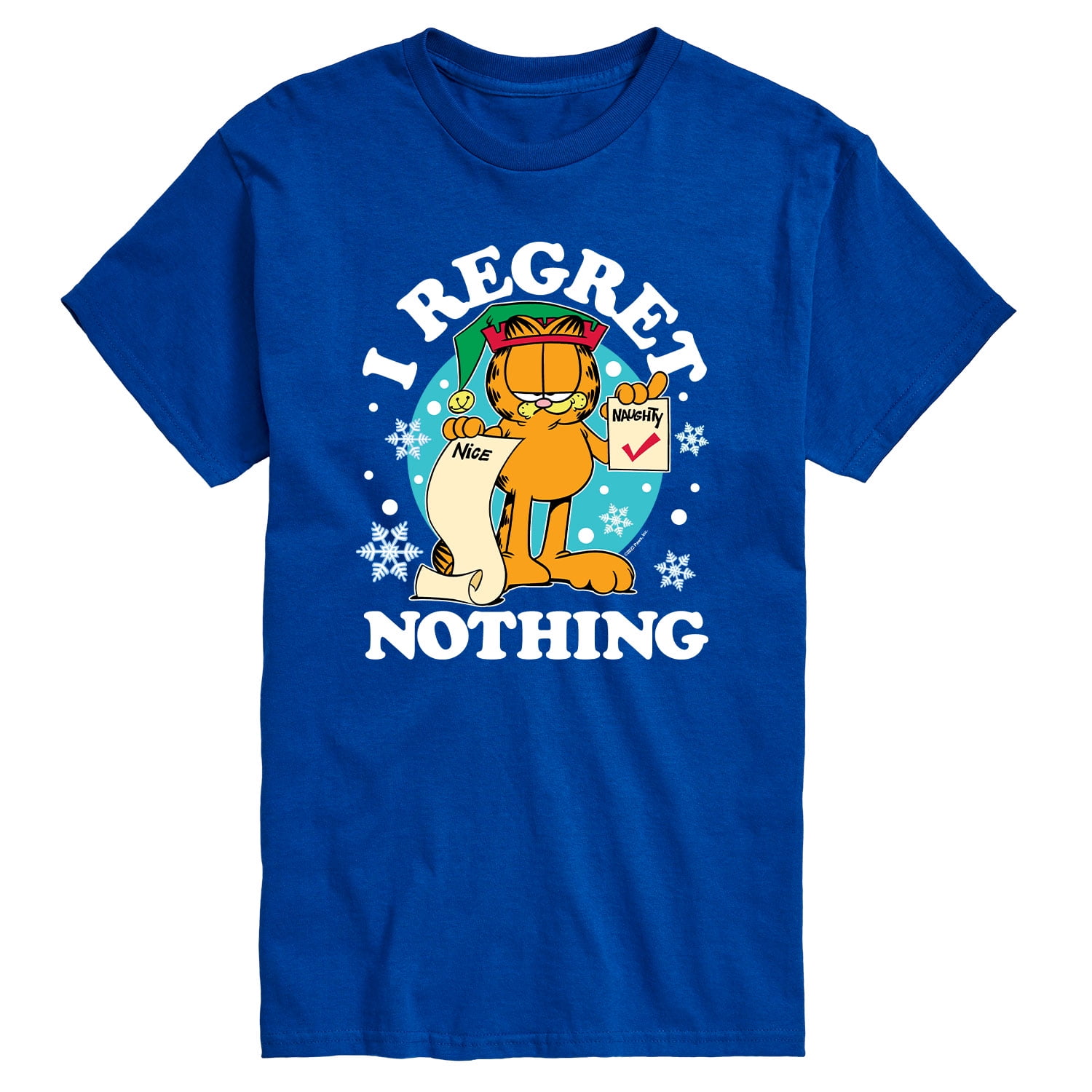 Garfield - I Regret Nothing Naughty List Christmas - Men's Short Sleeve ...