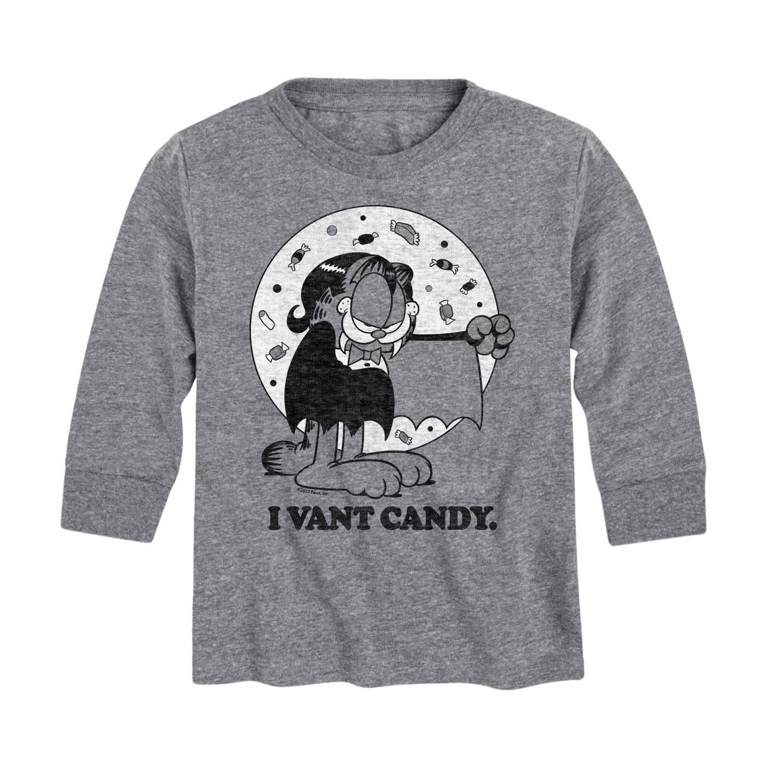 Garfield - I Vant Candy - Toddler And Youth Long Sleeve Graphic T-Shirt ...