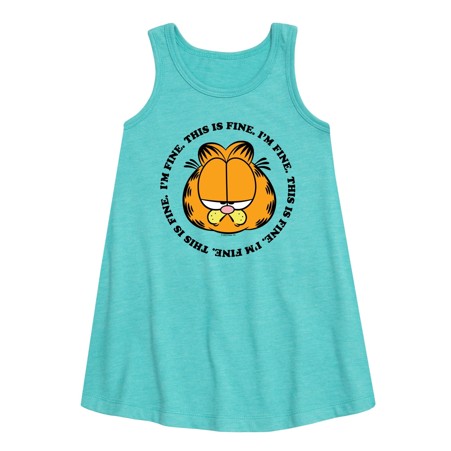 Garfield - I'm Fine This Is Fine - Toddler & Youth Girls A-line Dress ...