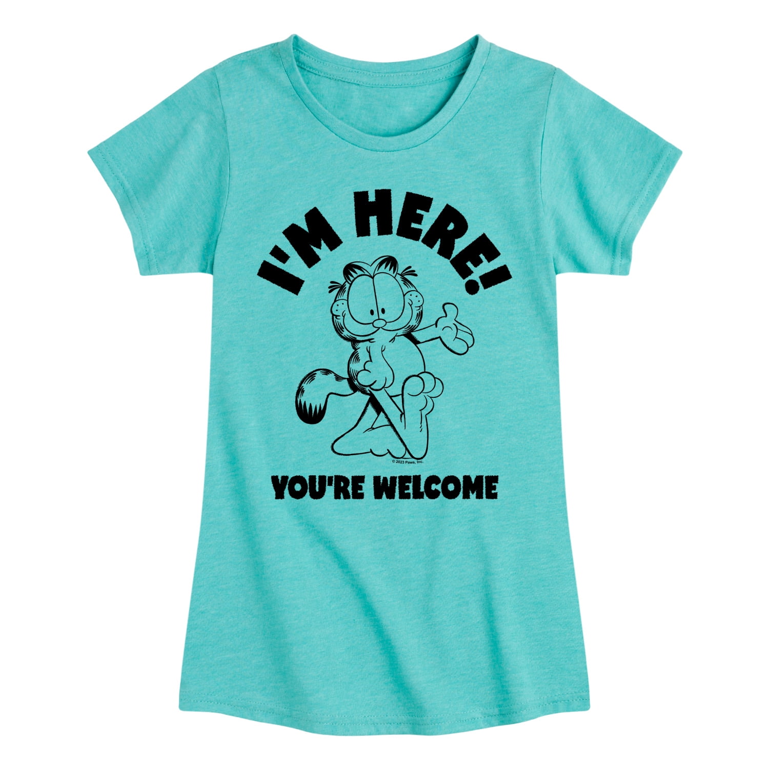 Garfield - I'm Here Youre Welcome - Toddler & Youth Girls Short Sleeve ...