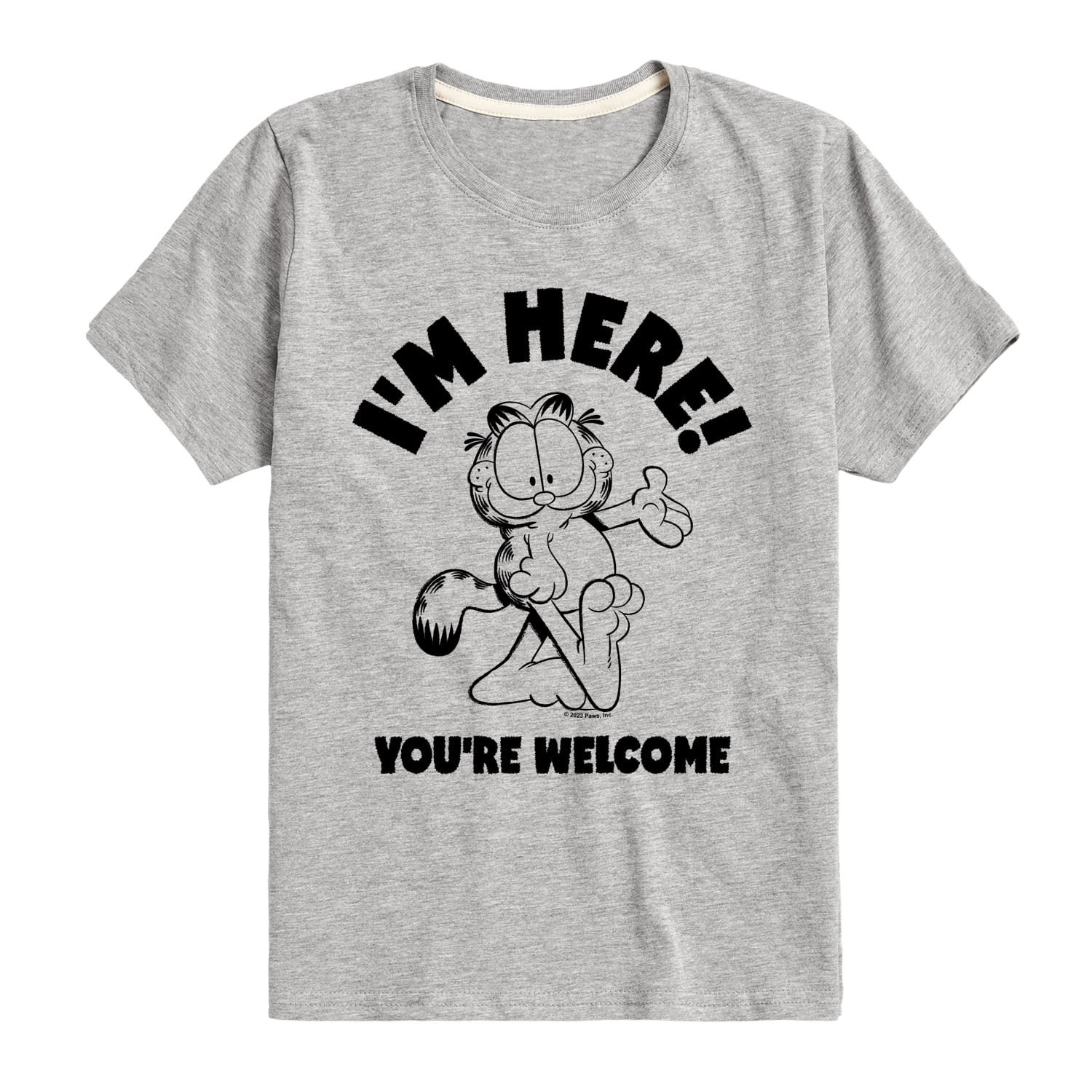 Garfield - I'm Here Youre Welcome - Toddler & Youth Short Sleeve ...