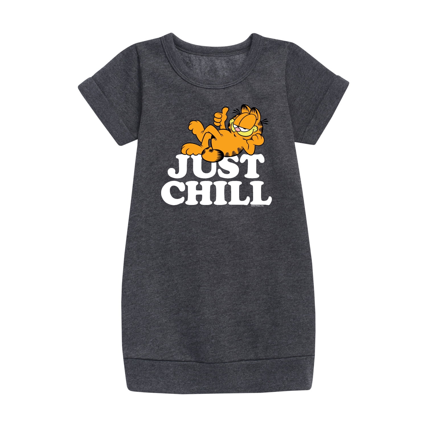 Garfield - Just Chill - Toddler And Youth Girls Fleece Dress - Walmart.com