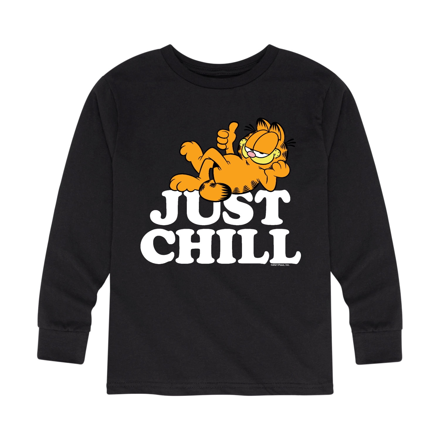 Garfield - Just Chill - Toddler And Youth Long Sleeve Graphic T-Shirt ...