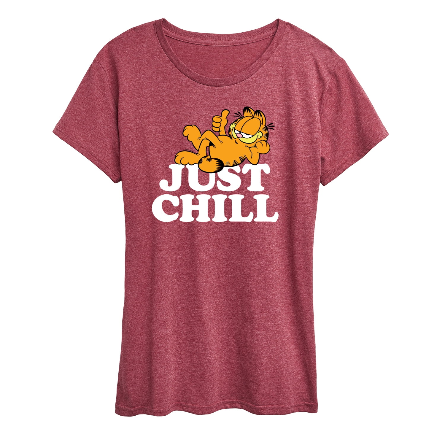 Garfield - Just Chill - Women's Short Sleeve Graphic T-Shirt - Walmart.com