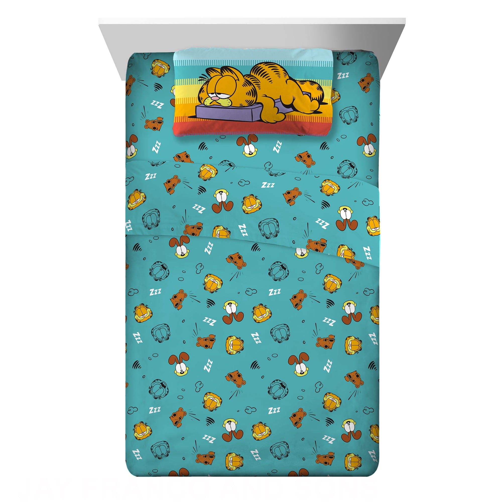 Garfield Kids 4 Piece Teal Blue Sheet Set, Full - Walmart.com