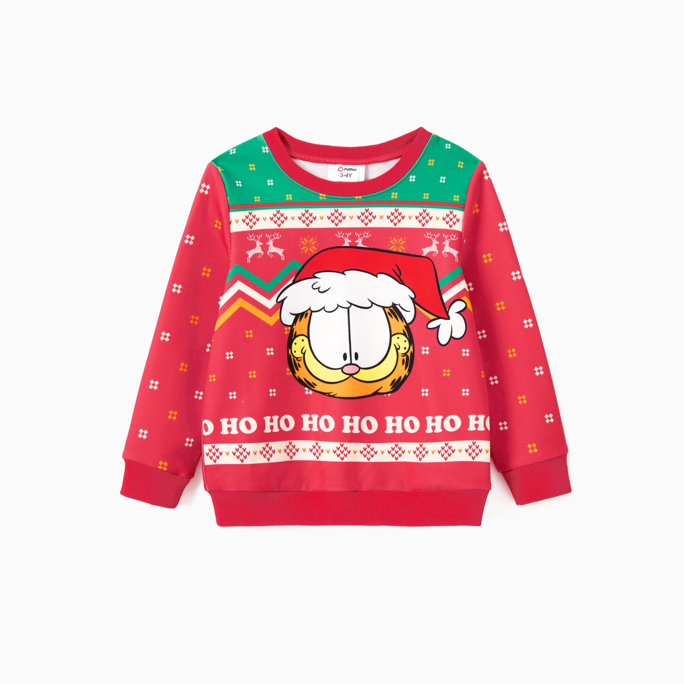 Garfield Kids Sweatshirts Christmas Gifts Red Graphic Print Family ...