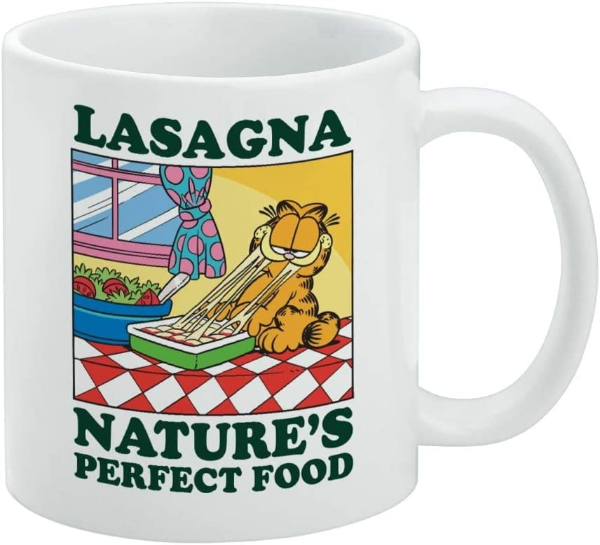Garfield Lasagna The Perfect Food Ceramic Coffee Mug, Novelty Gift Mugs ...