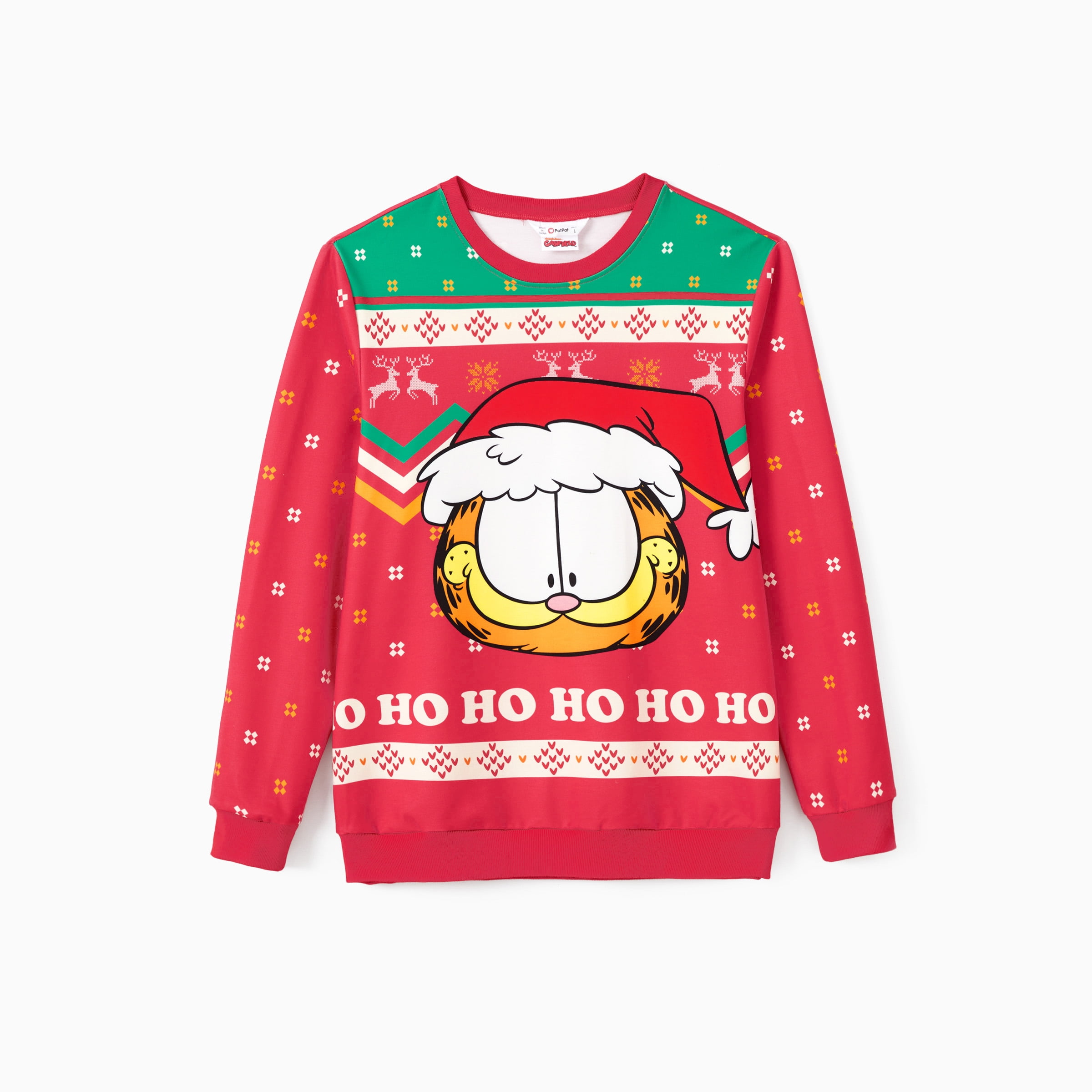 Garfield Men Sweatshirts Christmas Gifts Red Character Graphic Print ...