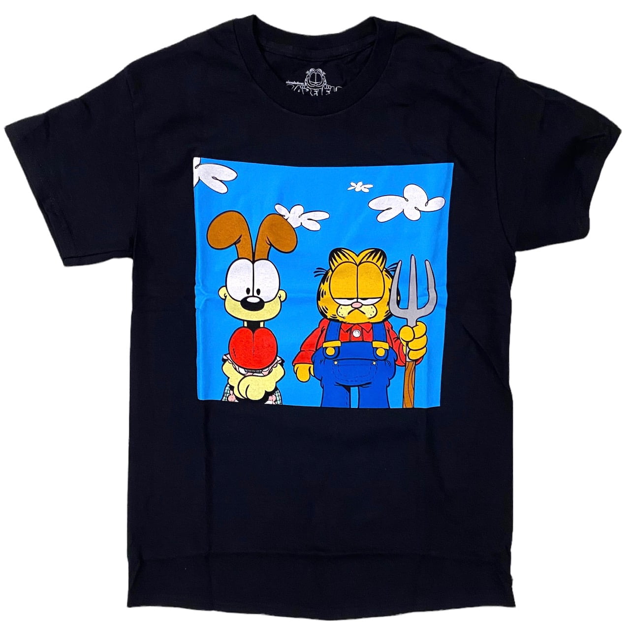 Garfield Men's Officially Licensed Garfield & Odie Farmers Graphic Tee ...