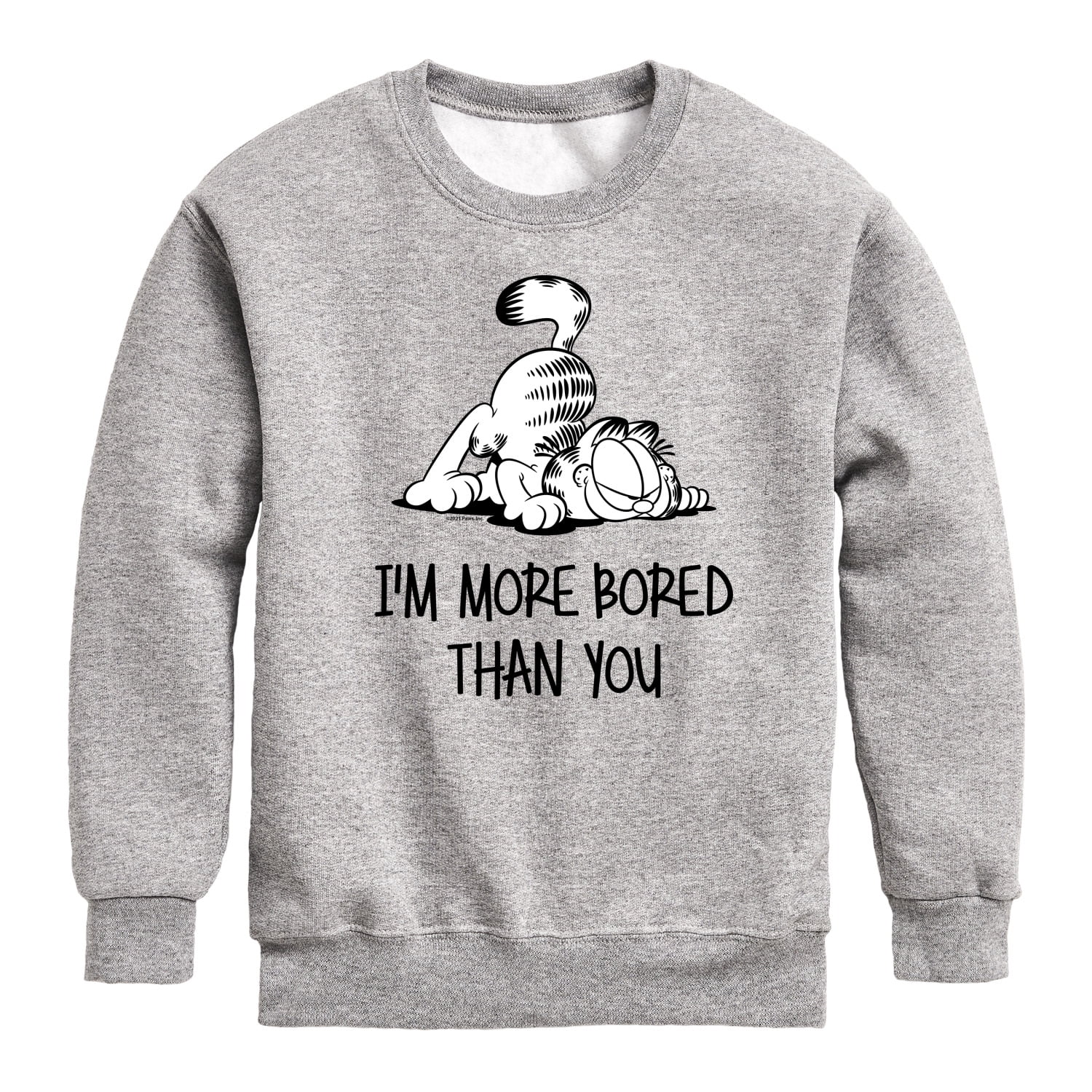 Garfield - More Bored Than You - Toddler And Youth Crewneck Fleece ...