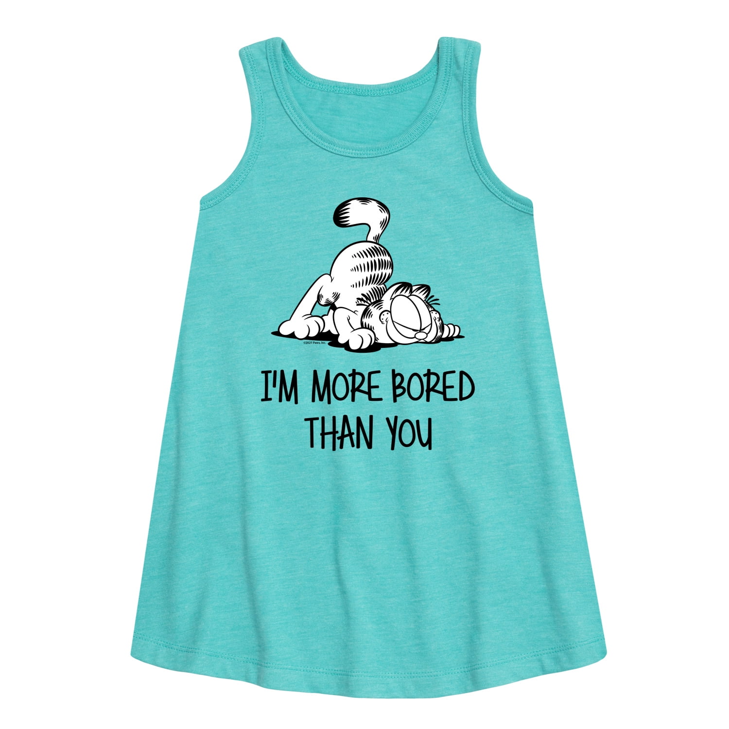 Garfield - More Bored Than You - Toddler and Youth Girls A-line Dress ...