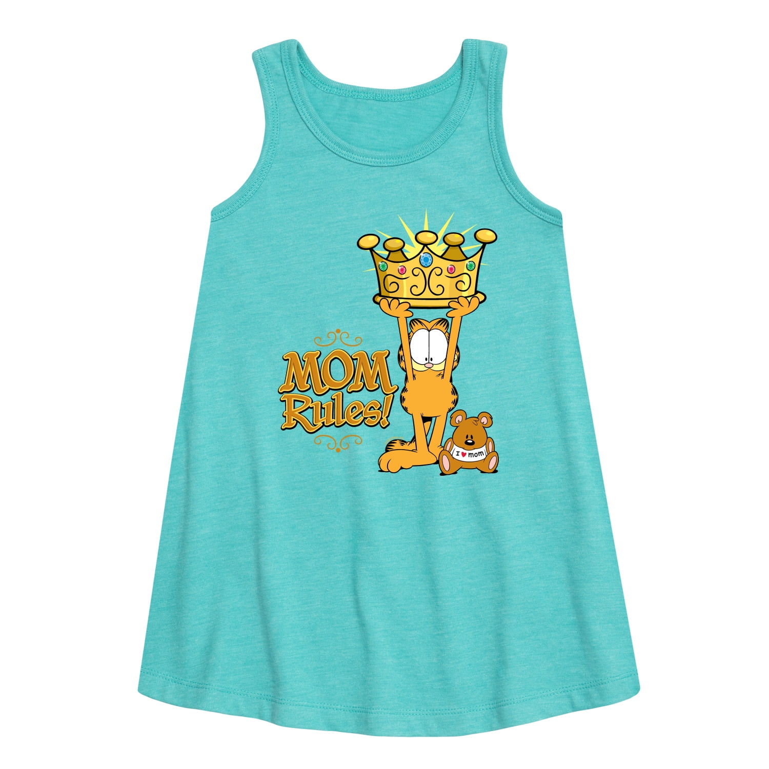Garfield - Mother's Day - Mom Rules - Toddler & Youth Girls A-line ...