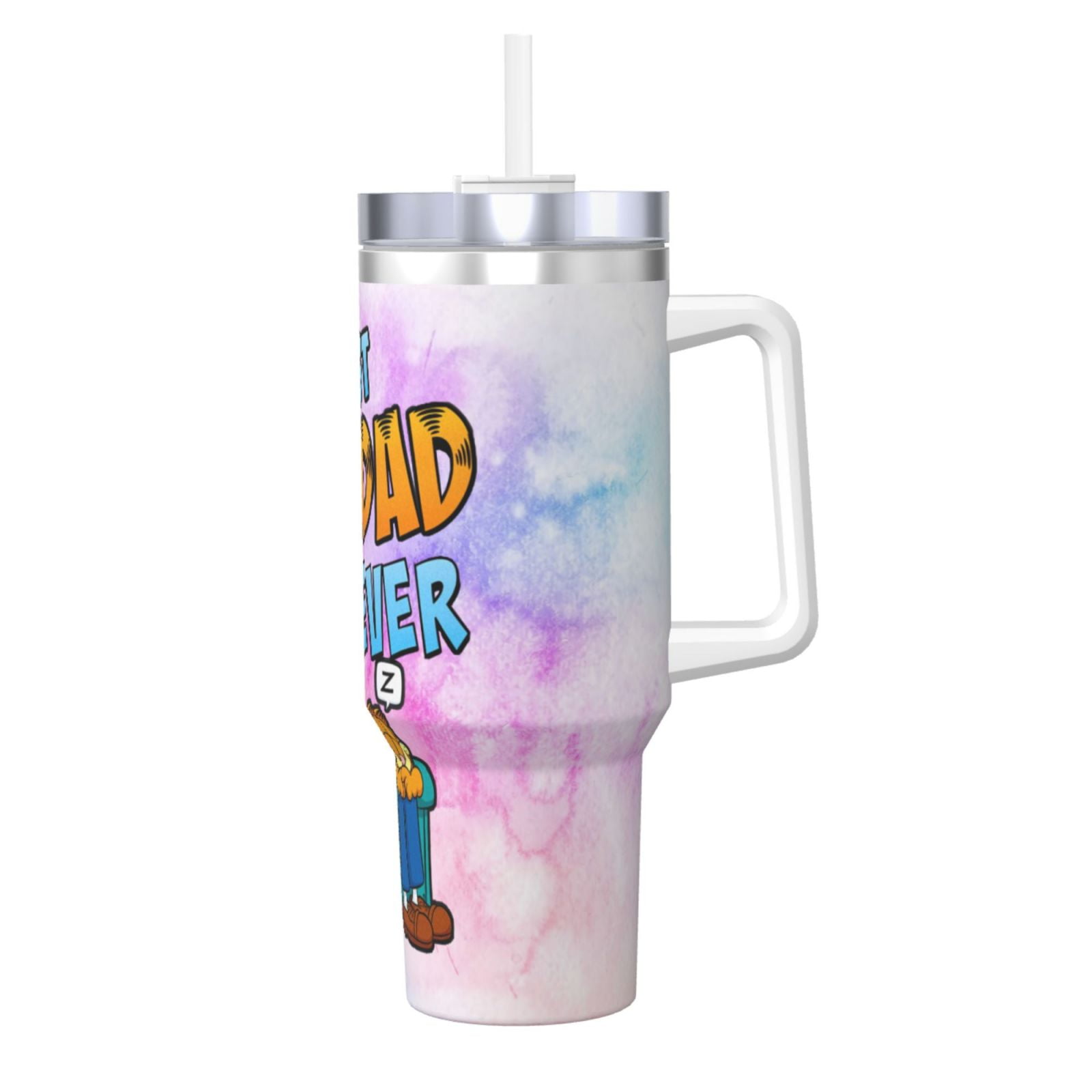 Garfield Movie 40 OZ Ice Bully Cup with Handle Straw, Double Wall ...