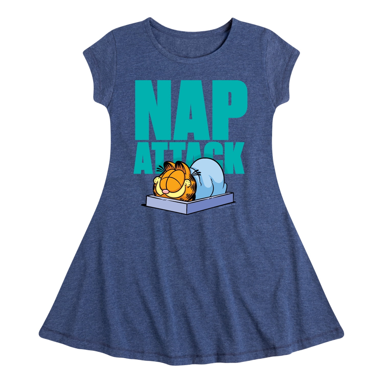 Garfield - Nap Attack - Toddler And Youth Girls Fit And Flare Dress ...