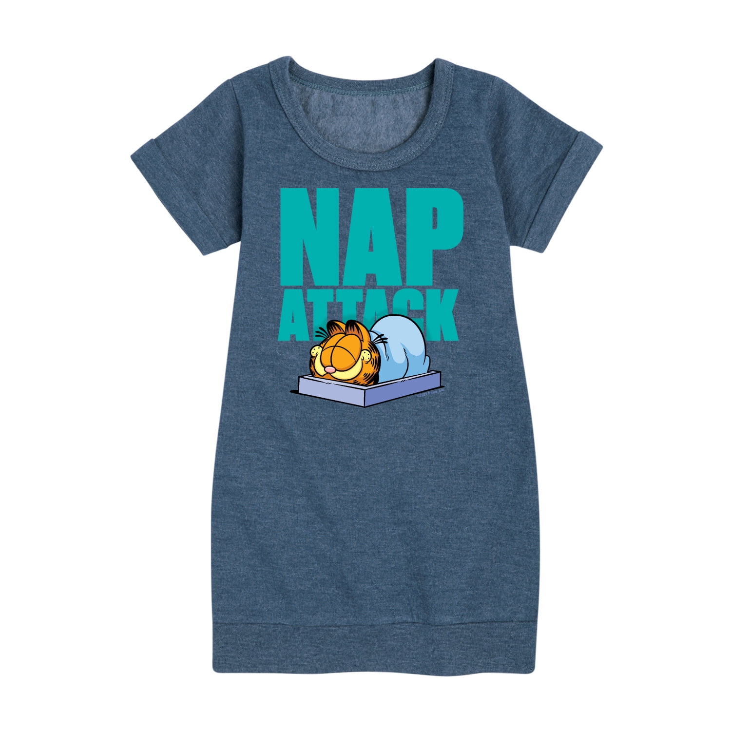 Garfield - Nap Attack - Toddler And Youth Girls Fleece Dress - Walmart.com