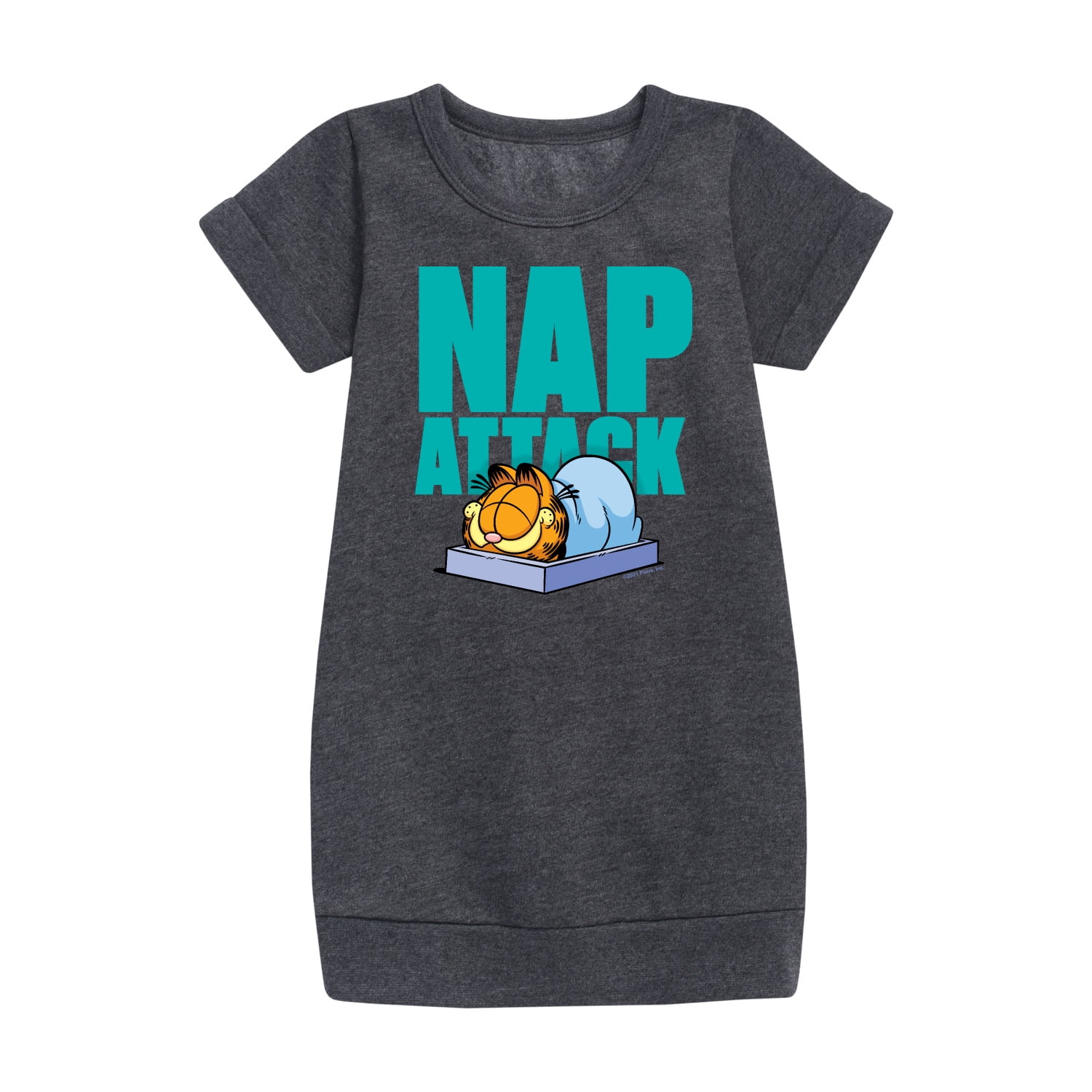 Garfield - Nap Attack - Toddler And Youth Girls Fleece Dress - Walmart.com