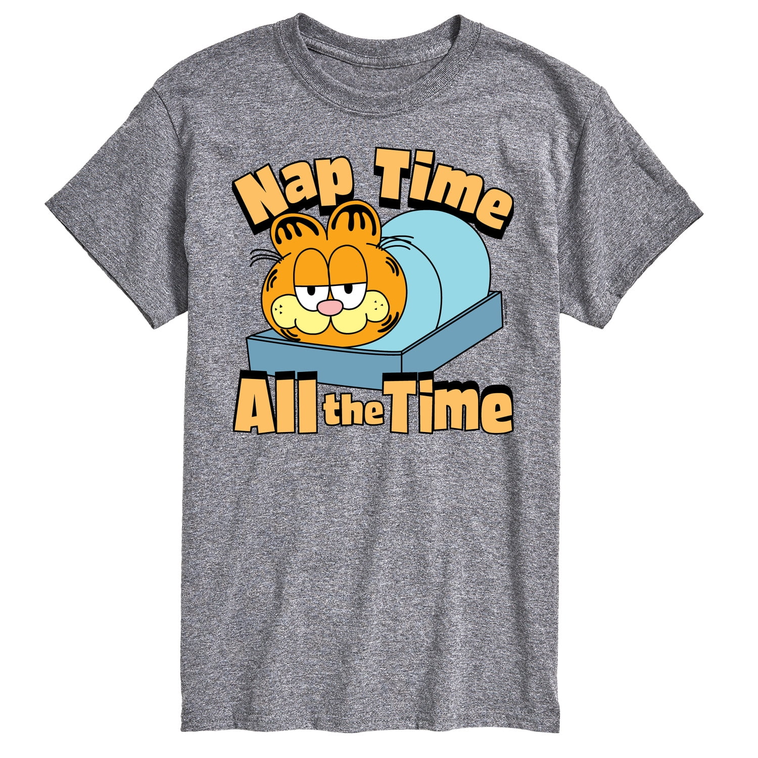 Garfield - Nap Time All The Time - Men's Short Sleeve Graphic T-Shirt ...