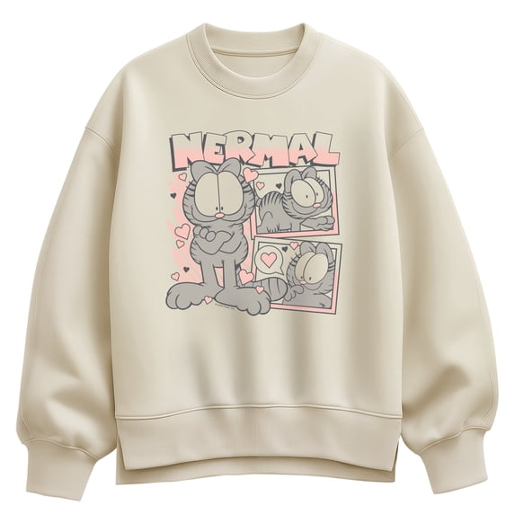 Garfield - Nermal Bootleg - Women's Oversized Fleece Crew Sweatshirt ...