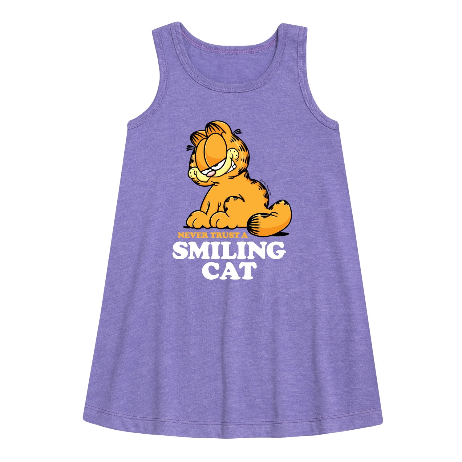 Garfield - Never Trust Smiling Cat - Toddler and Youth Girls A-line ...