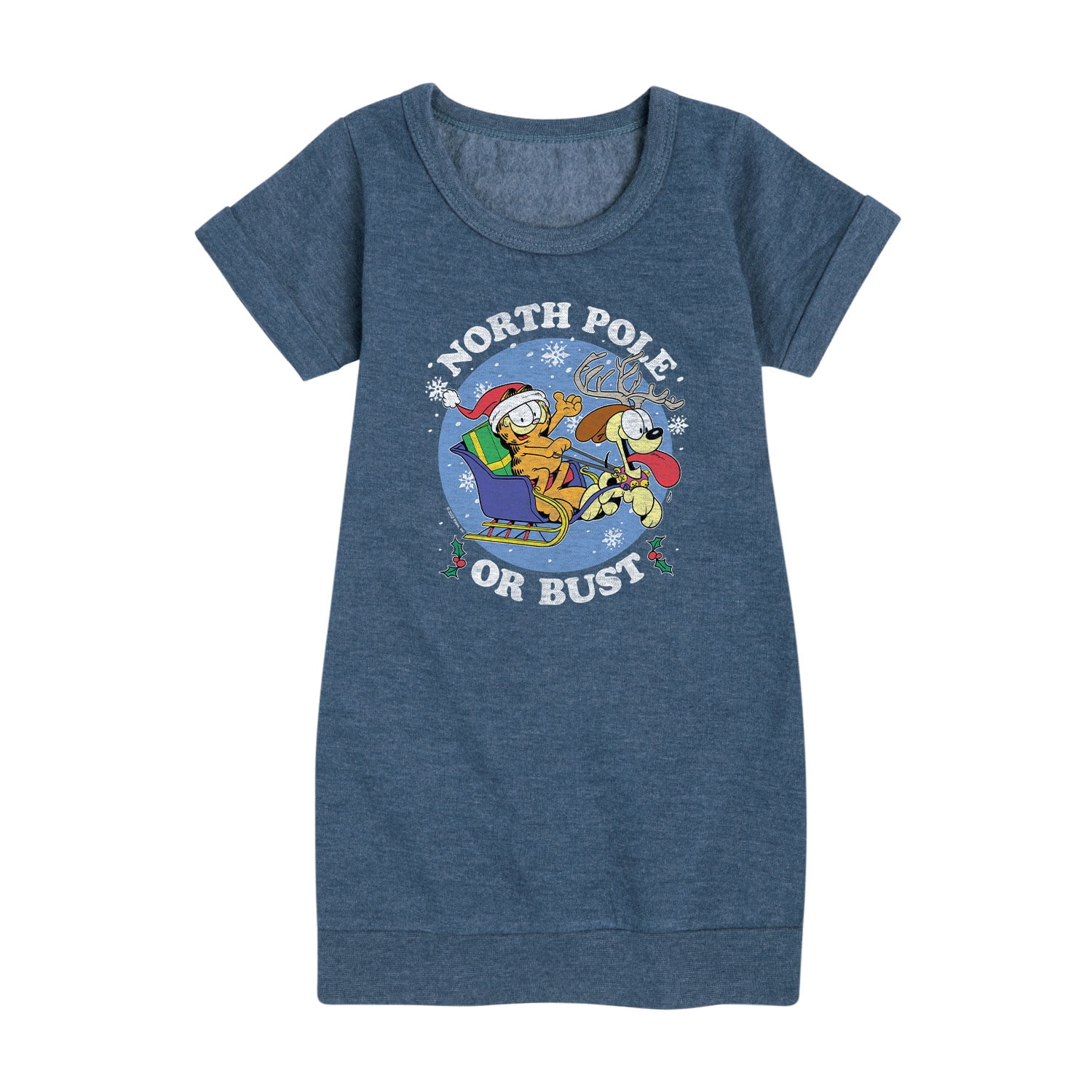 Garfield - North Pole Or Bust - Toddler And Youth Girls Fleece Dress ...