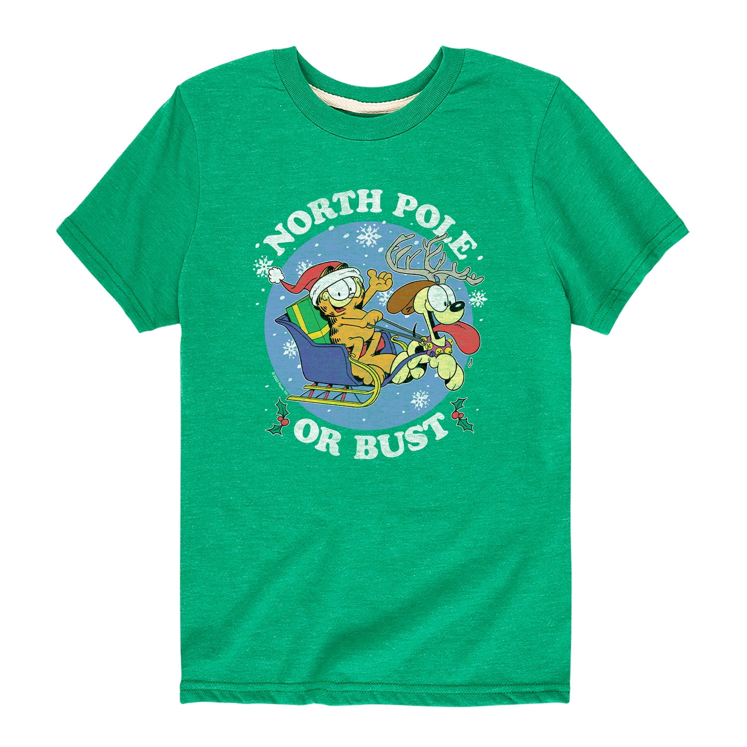 Garfield - North Pole Or Bust - Toddler And Youth Short Sleeve Graphic ...