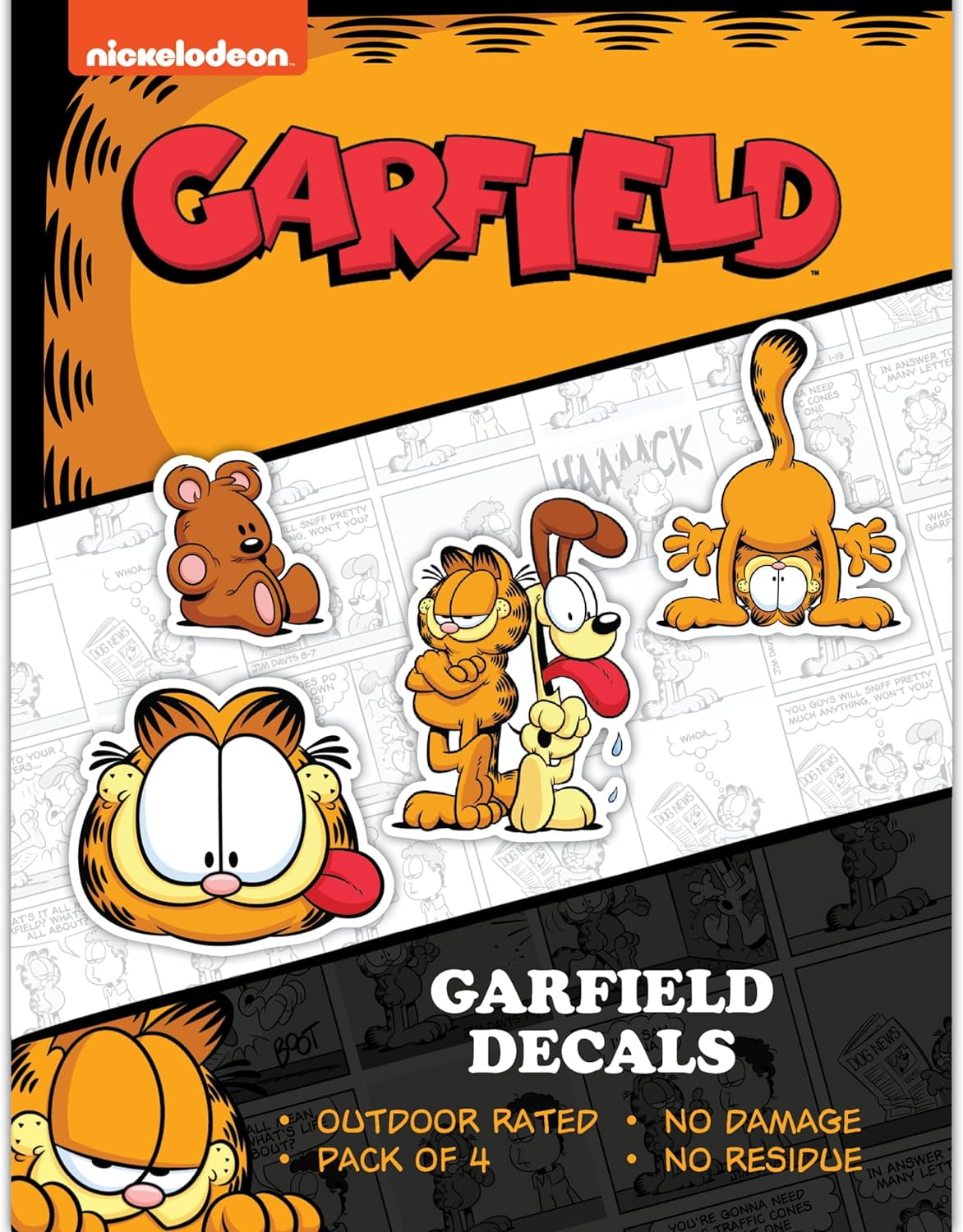 Garfield Odie & Pooky Decals - Set of 4 Garfield Vinyl Stickers for ...