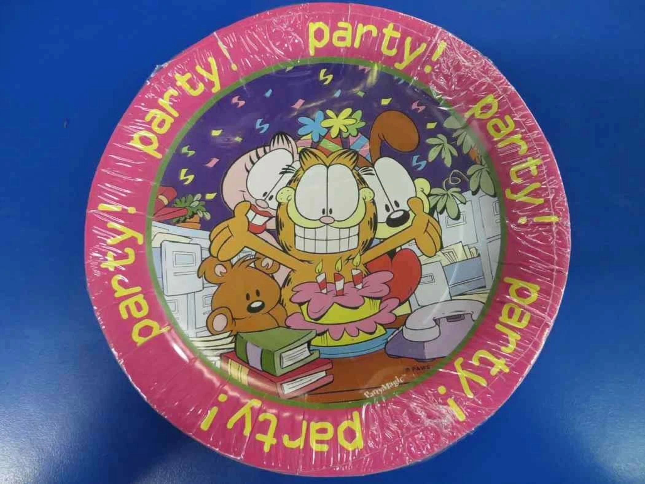 Garfield Office Party Rare Retro Cartoon Character Cat 7" Paper Dessert ...