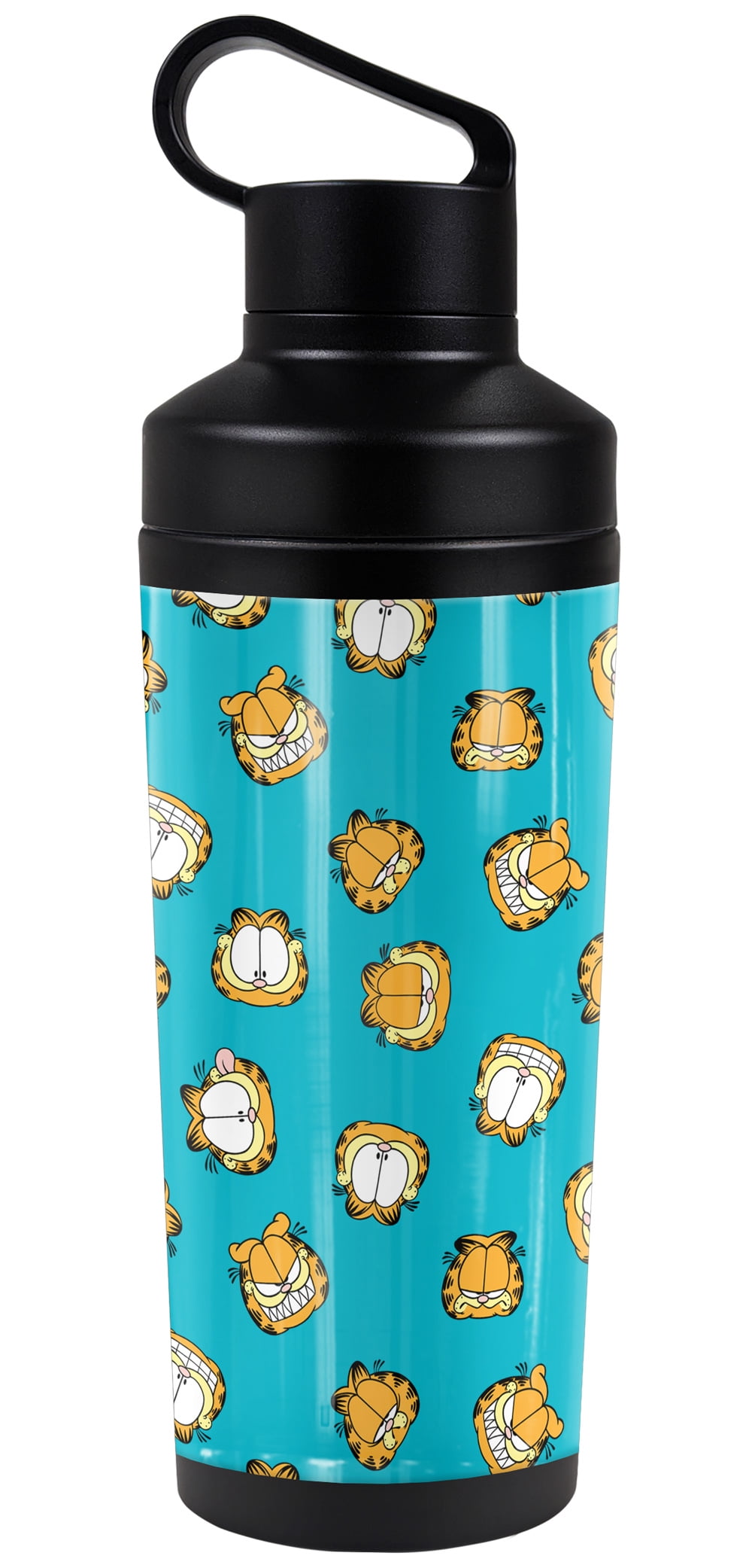 Garfield Official Faces Pattern 18 oz Insulated Water Bottle, Leak ...