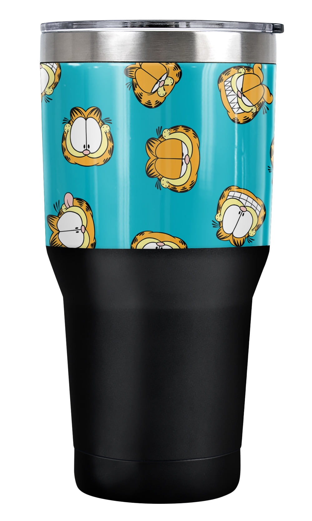 Garfield Official Faces Pattern 30 oz Travel Tumbler, Stainless Steel ...