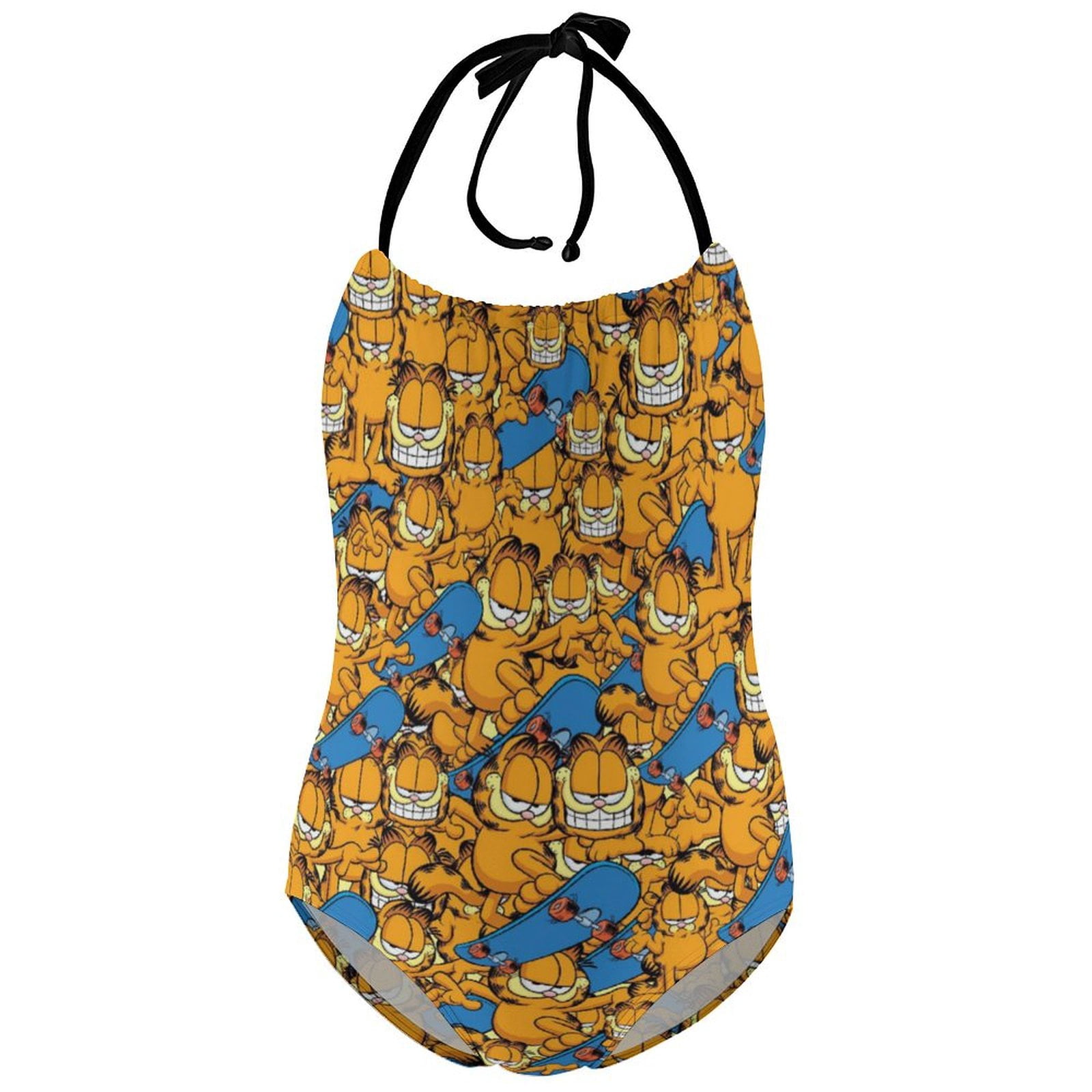 Garfield Pattern Girls One-piece Swimsuit Summer Kid's Beach Swimwear ...