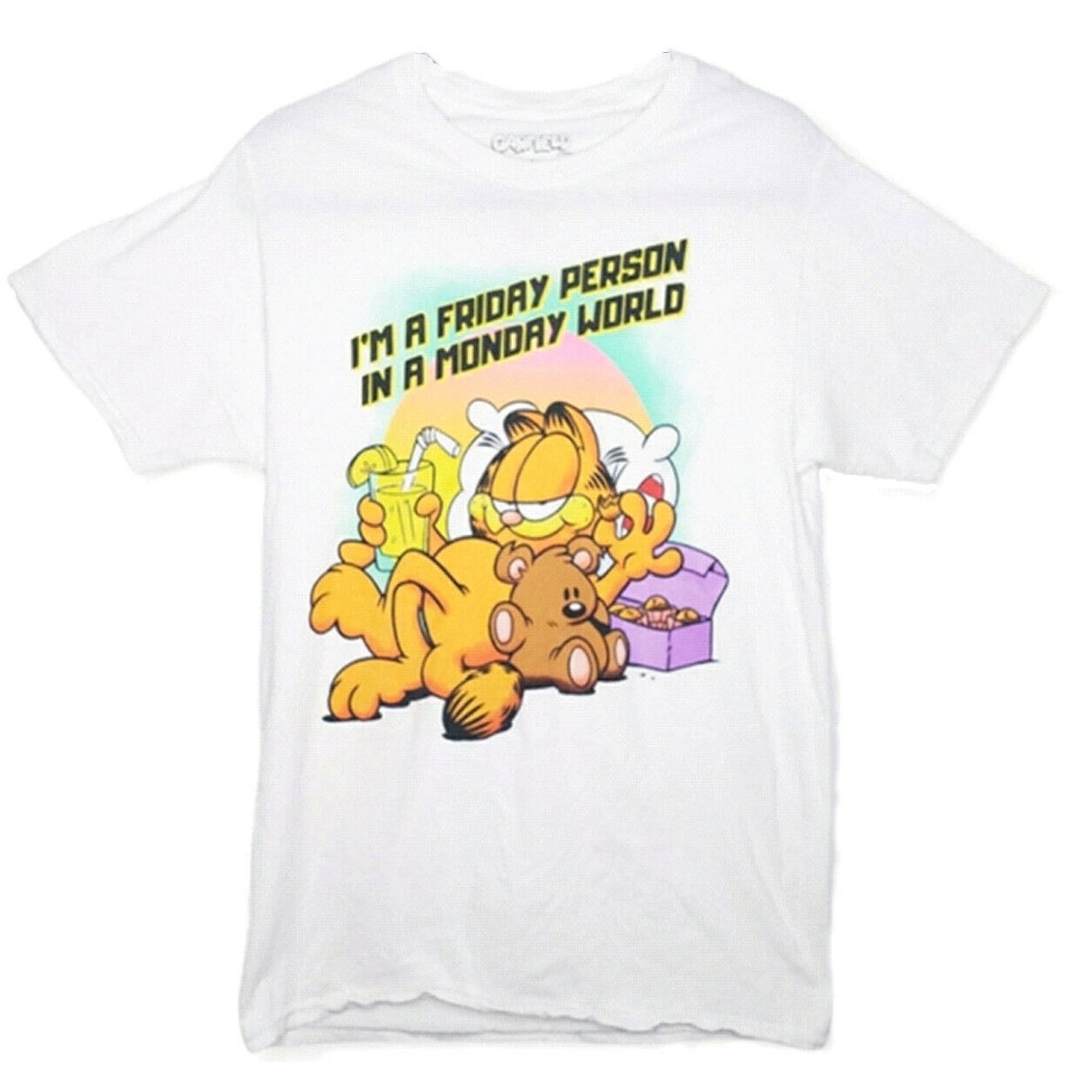 Garfield & Pooky I'm A Friday Person in A Monday World Men's T-Shirt ...