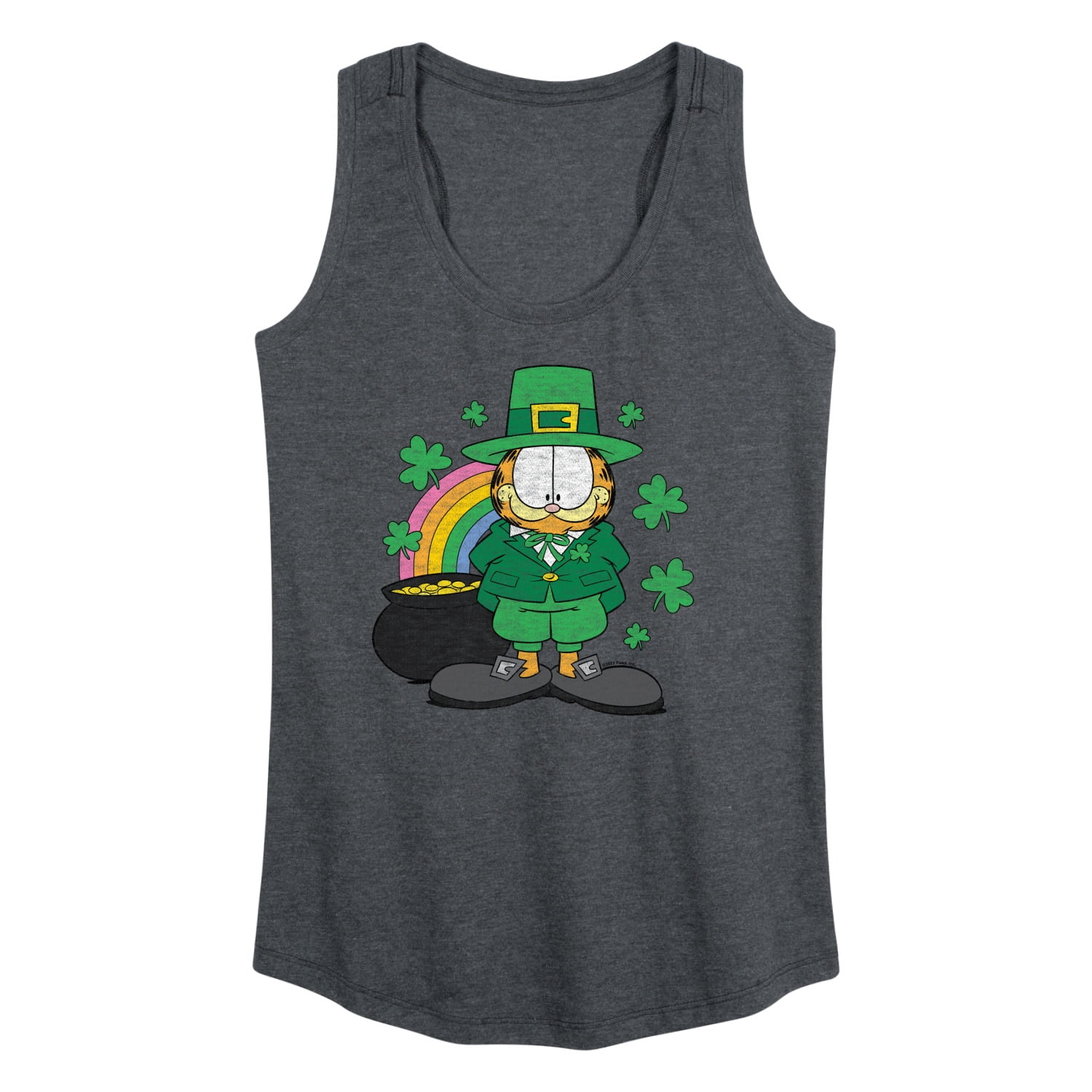 Garfield - Rainbow Shamrocks - Women's Racerback Tank Top - Walmart.com